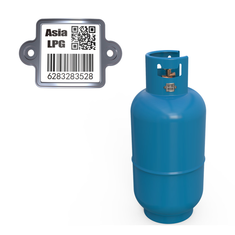 QR Code-Zylinder-Barcode CNEX 304 Stahl-54x37x1.2mm
